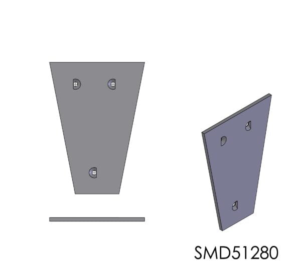 SMD51280 - Lower cheek plate - Société Métallurgique Doréenne SMD
