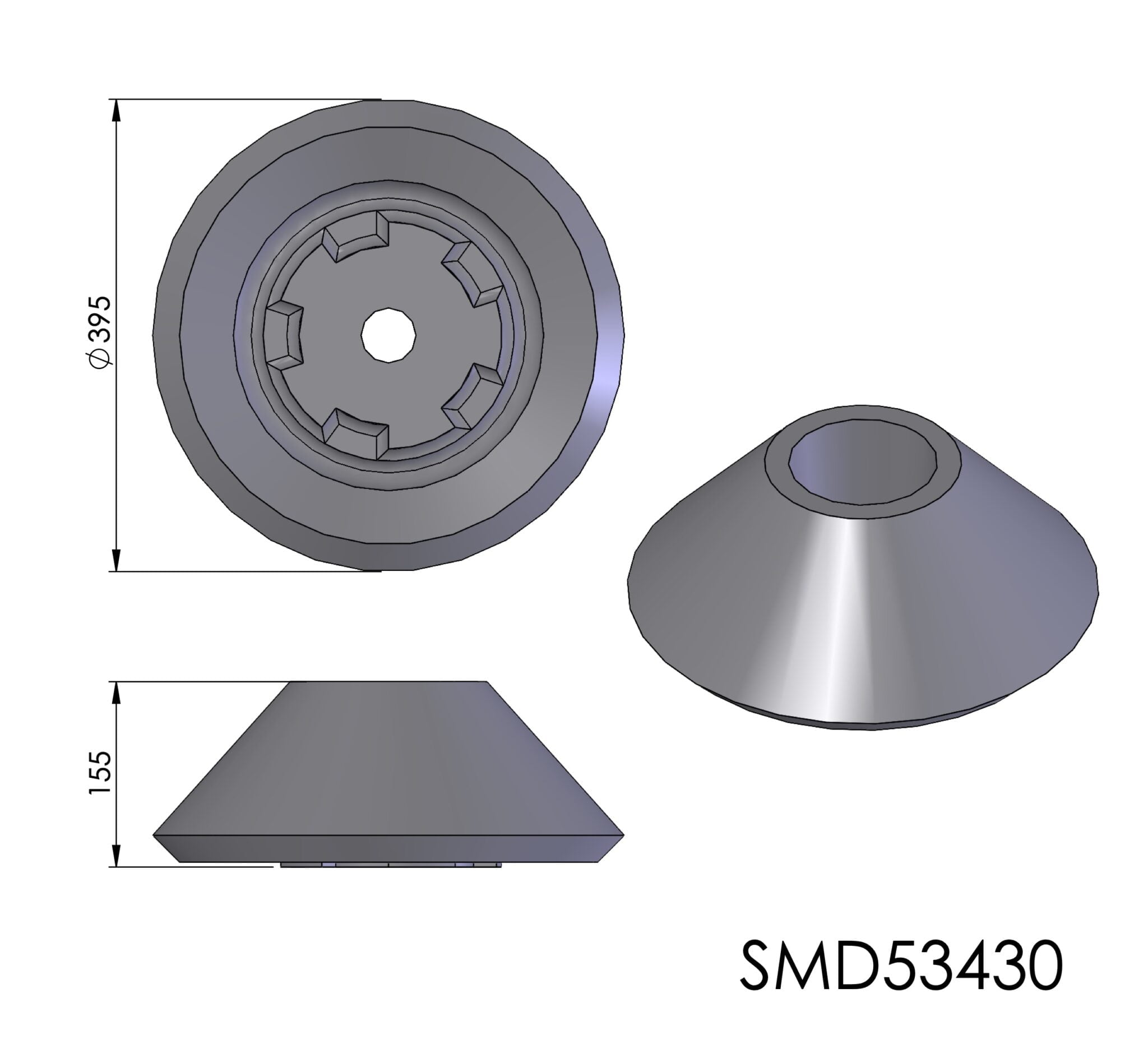 SMD53430 - Feed cone - Société Métallurgique Doréenne SMD