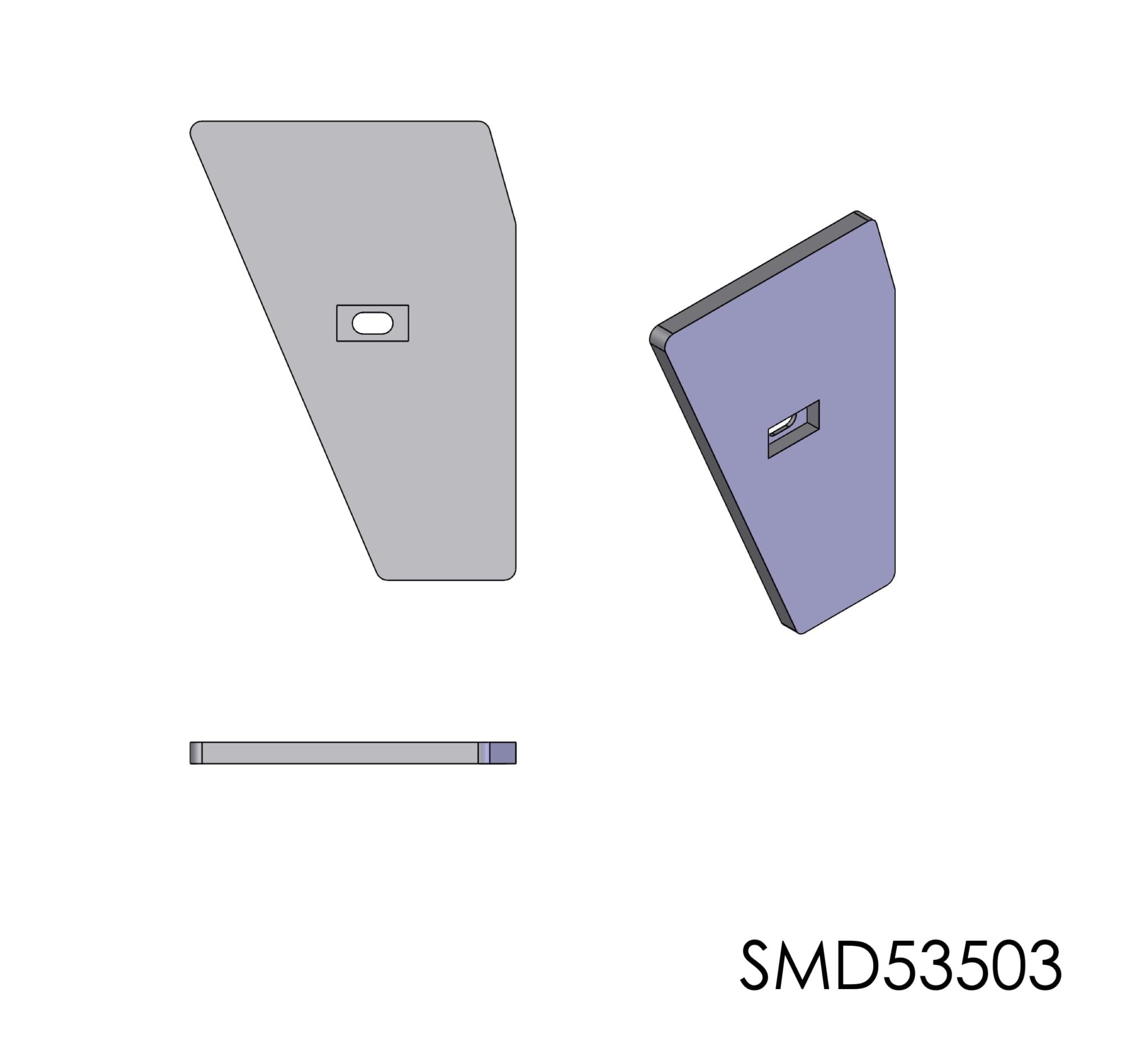SMD53503 - Lower cheek plate - Société Métallurgique Doréenne SMD