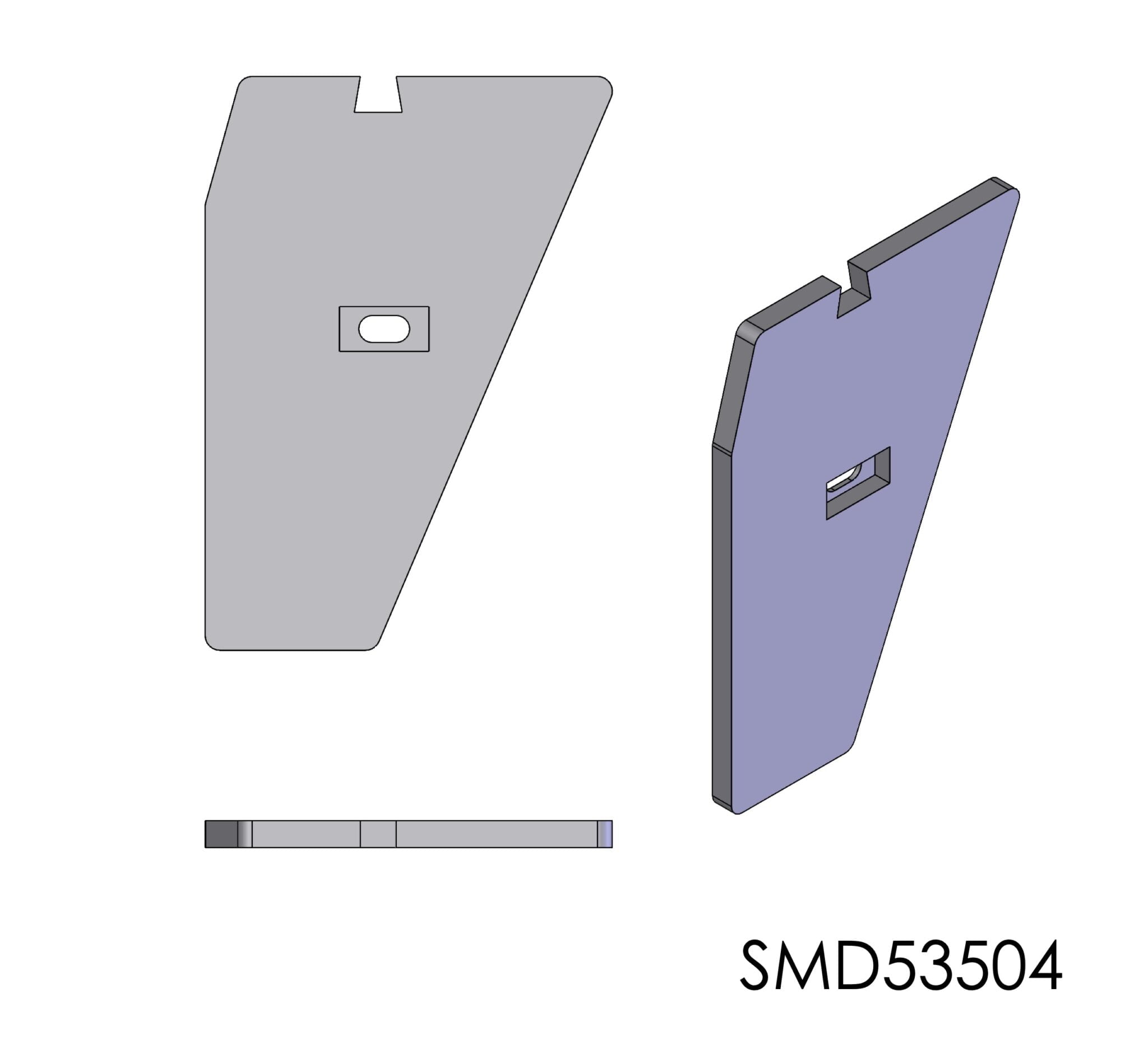 SMD53504 - Lower cheek plate - Société Métallurgique Doréenne SMD
